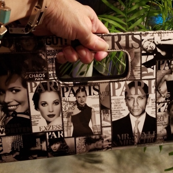 Bags | Hip Patentleather Handbag Paris Magazine Covers | Poshmark